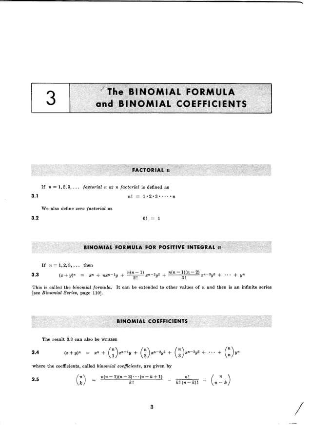 Mathematical handbook of formulas and tables manteshwer | PDF