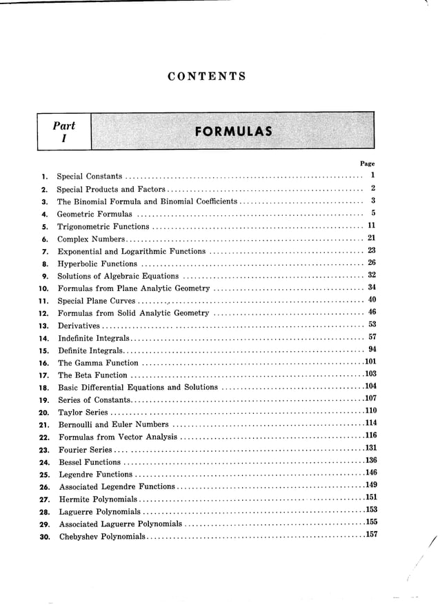 Mathematical handbook of formulas and tables manteshwer | PDF | Physics ...