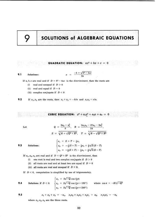 Mathematical handbook of formulas and tables manteshwer | PDF | Physics ...