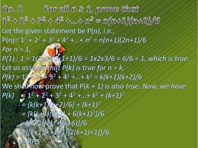 Mathematical induction | PPSX