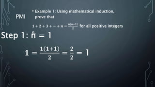 Mathematical induction | PPTX