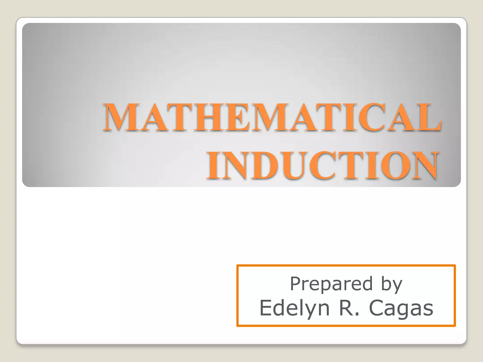 Mathematical Induction | PPTX