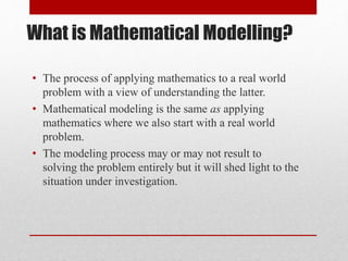 Mathematical Investigation and Modelling | PPTX