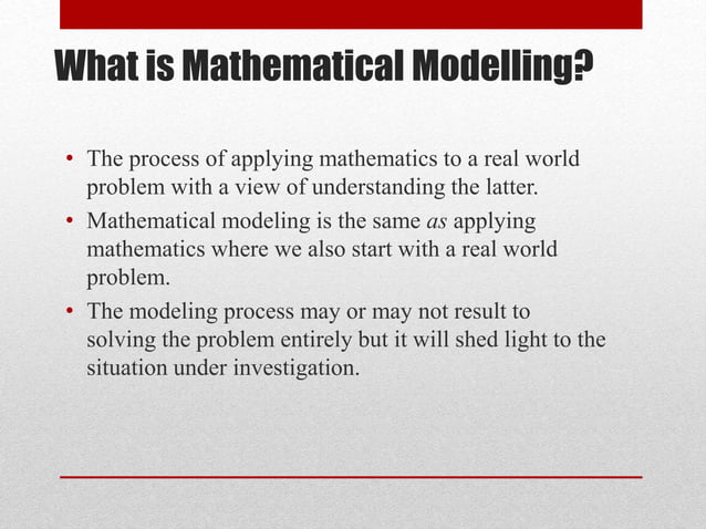 Mathematical Investigation and Modelling | PPTX