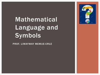 Mathematical language and symbols | PPTX