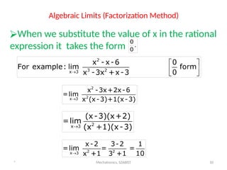 Mathematical Limits & Infinity In Analytical Geometry | PPT