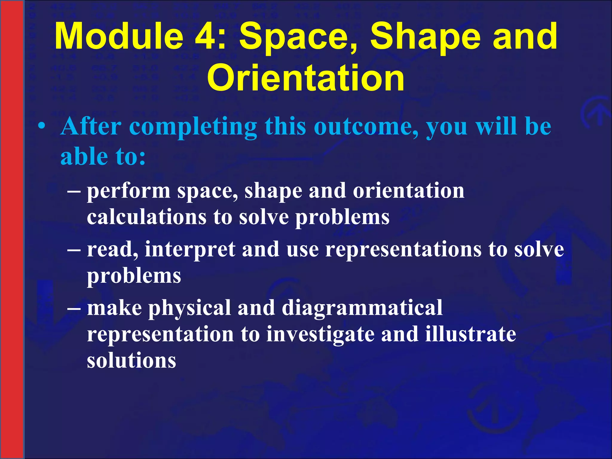 NCV 4 Mathematical Literacy Hands-On Support Slide Show - Module 4 | PPT