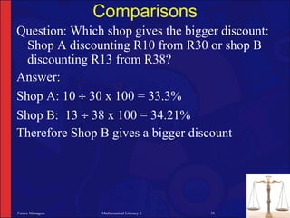 NCV 2 Mathematical Literacy Hands-On Training Module 1 | PPT