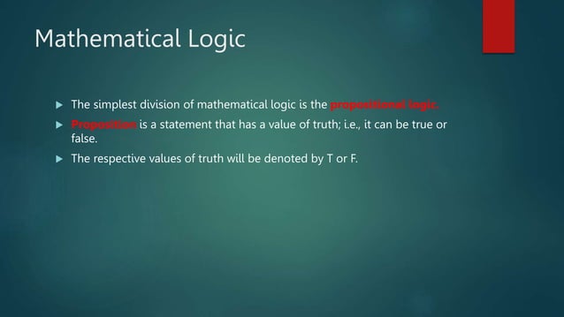 Mathematical Logic.pptx | Chemistry | Science
