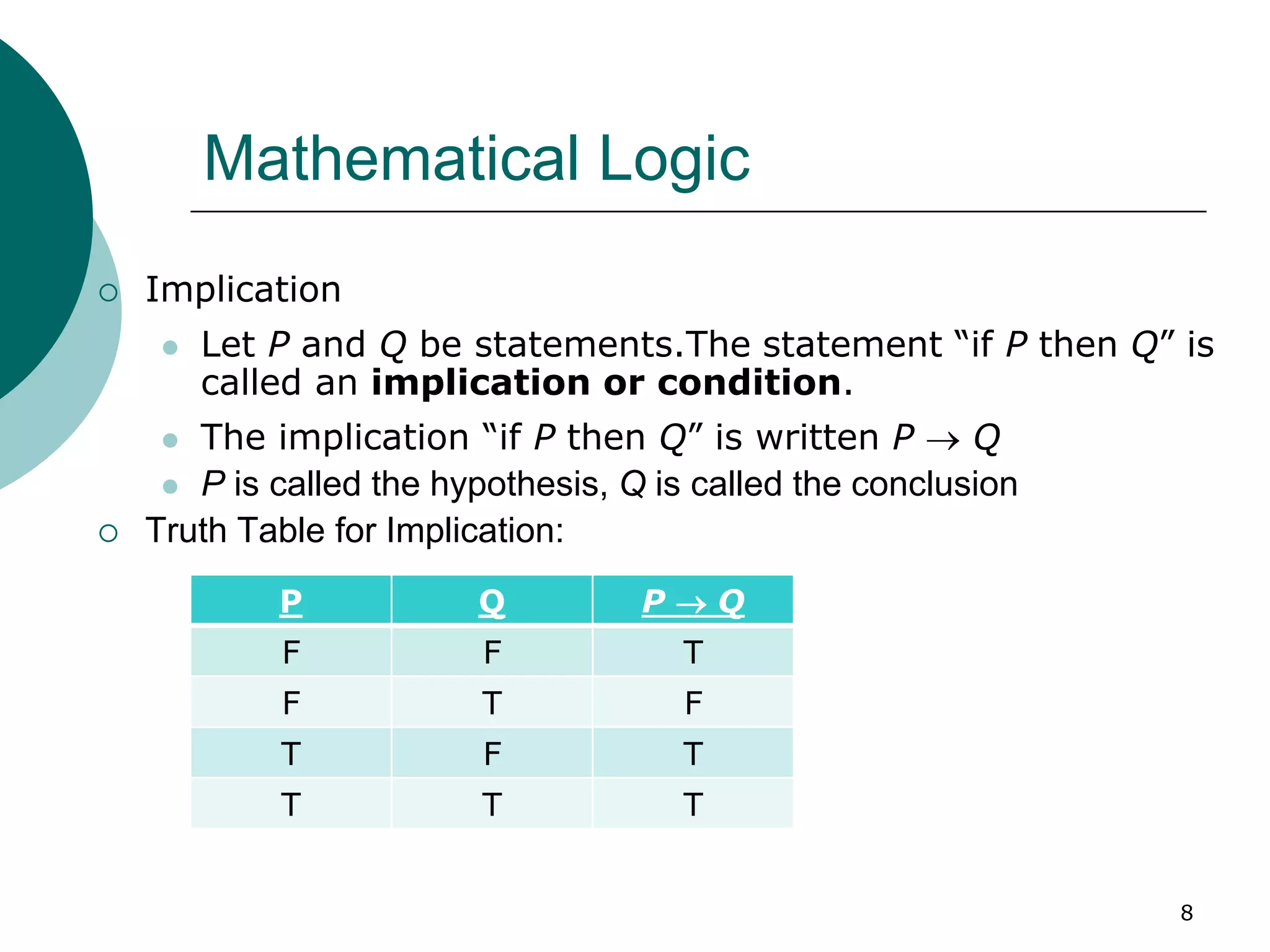 Mathematical Logic - Part 1 | PPT