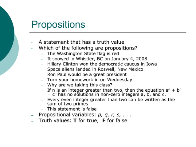 Mathematical Logic - Part 1 | PPT | Physics | Science