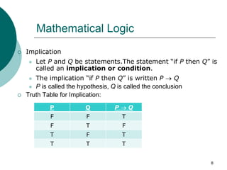 Mathematical Logic - Part 1 | PPT