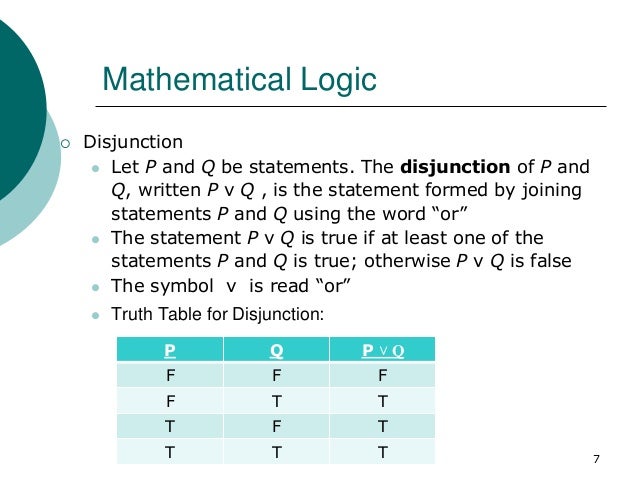Mathematical Logic - Part 1