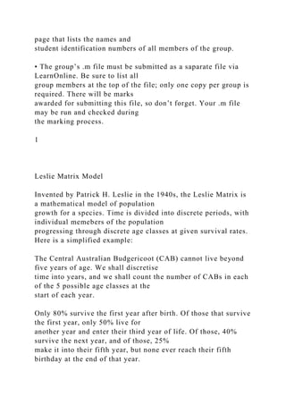 Mathematical Methods for Engineers 2 (MATH1064)Leslie matr.docx