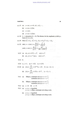 Mathematical methods for physicists answers to miscellaneous problems | PDF
