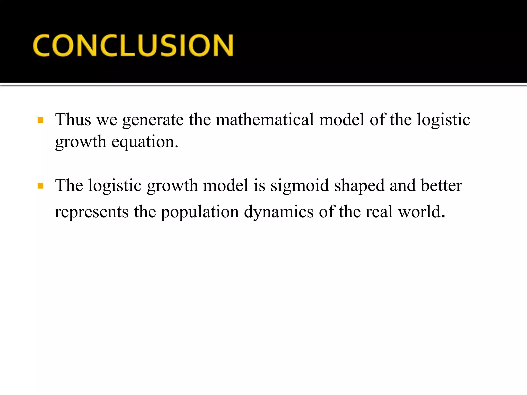 Matlab Code For Logistic Growth Model Ppt