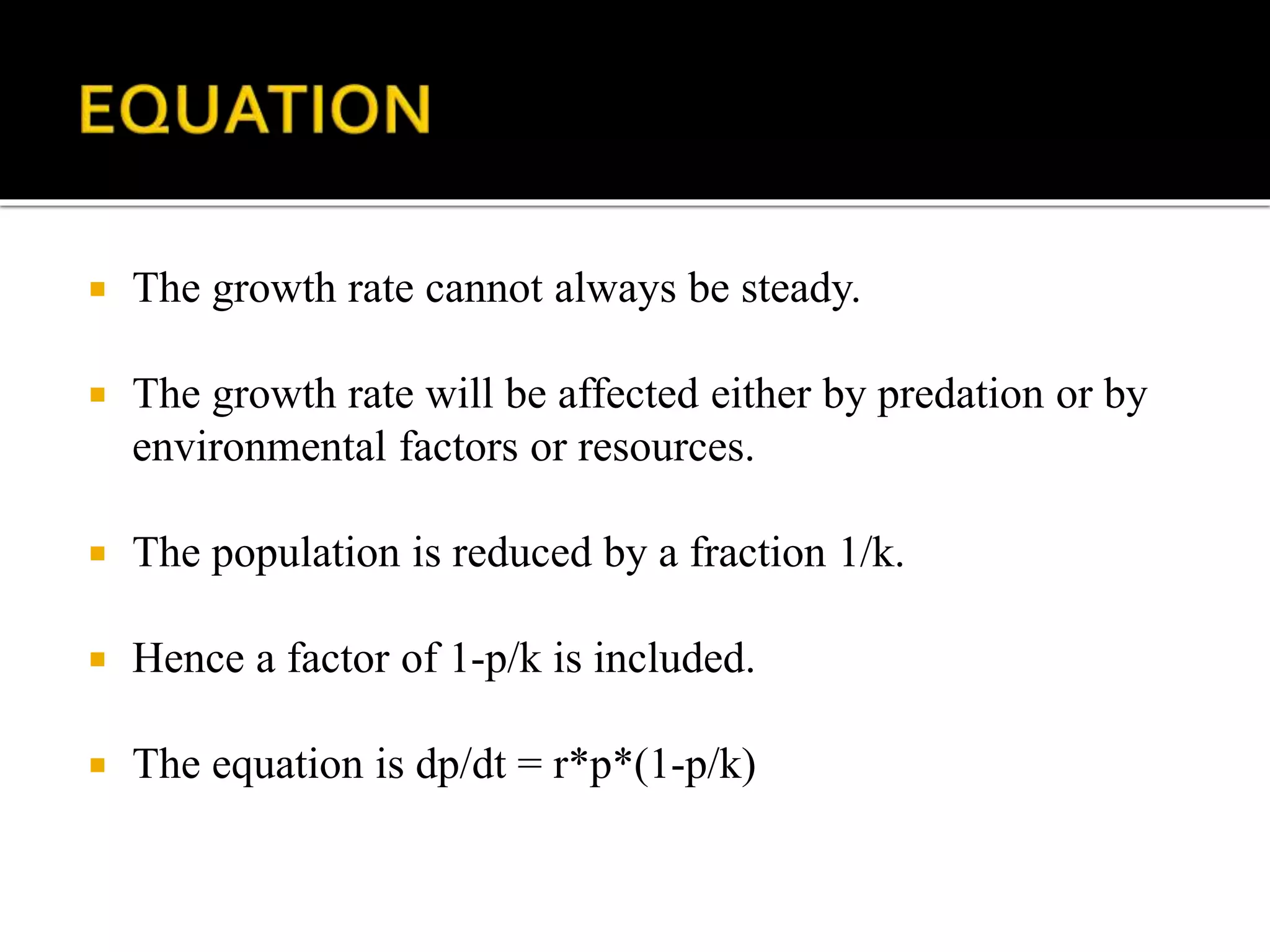 Matlab Code For Logistic Growth Model Pptx Physics Science