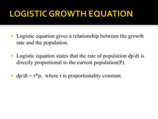 Matlab Code for Logistic Growth Model | PPTX