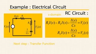 Mathematical modeling electric circuits and Transfer Function | PDF