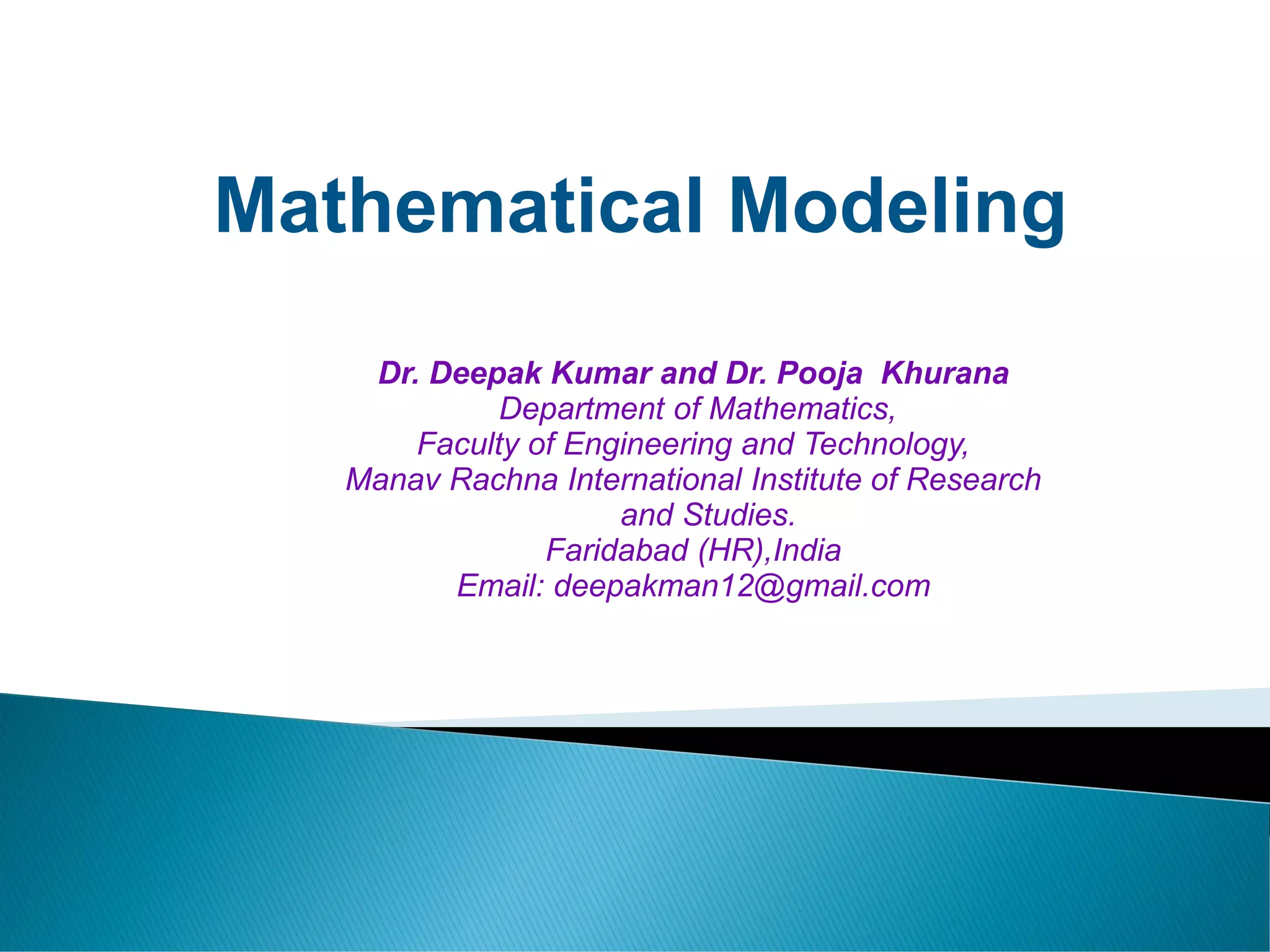Mathematical modeling | PDF