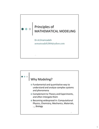 Mathematical Modeling | PDF