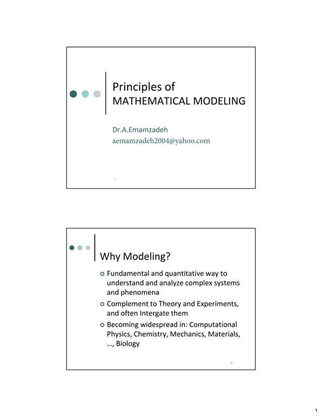 Mathematical Modeling | PDF
