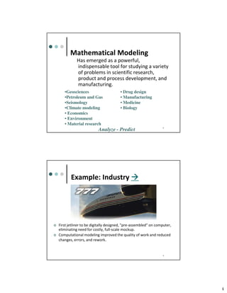 Mathematical Modeling | PDF | Physics | Science