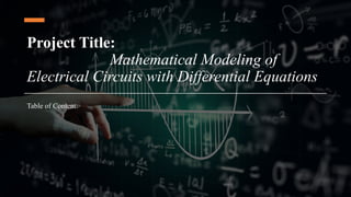 Mathematical modeling with differential equations.pptx