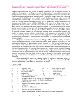 Mathematical modeling and analysis of hoop stresses in hydroforming ...