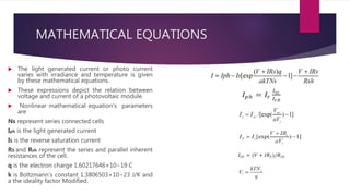 Mathematical modeling and simulation of solar panel | PPTX