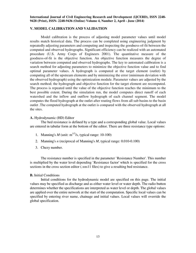 Mathematical Modeling Approach For Flood Management Pdf
