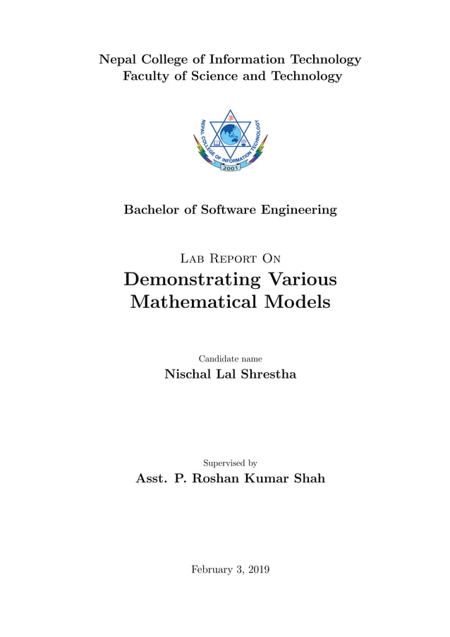 Demonstrating Various Mathematical Models | PDF