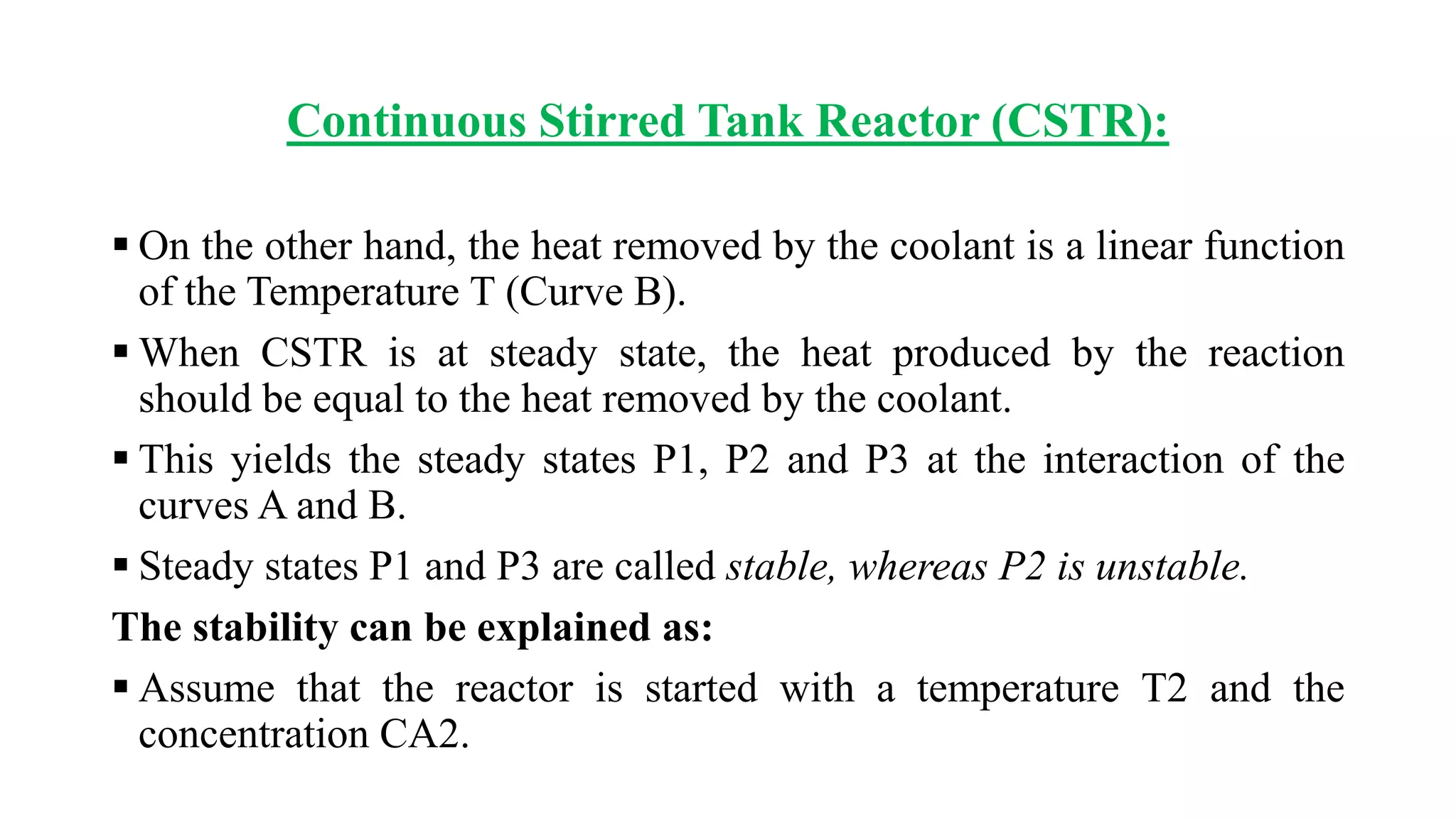 Mathematical Modeling Of Continuous Stirred Tank Reactor Systems Cstr