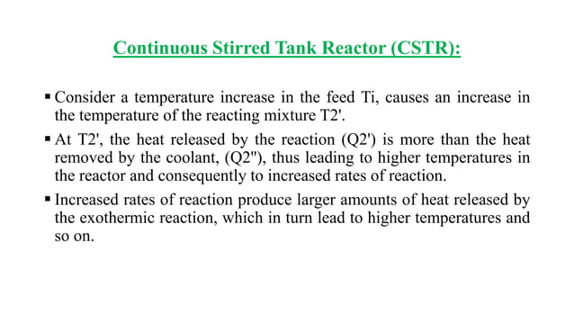 Mathematical Modeling Of Continuous Stirred Tank Reactor Systems Cstr Pptx Chemistry Science