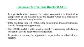 Mathematical modeling of continuous stirred tank reactor systems (cstr ...