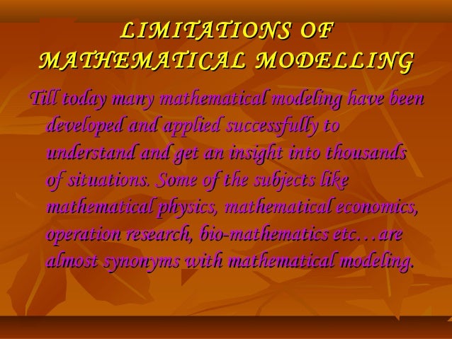 Mathematical modelling