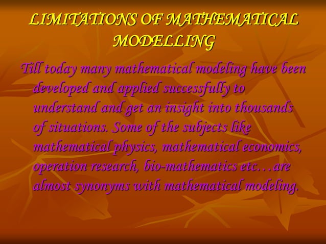 Mathematical modelling | PPT