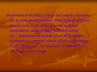 Mathematical modelling | PPT