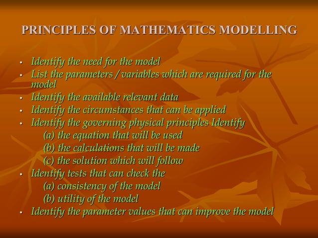 Mathematical modelling | PPT