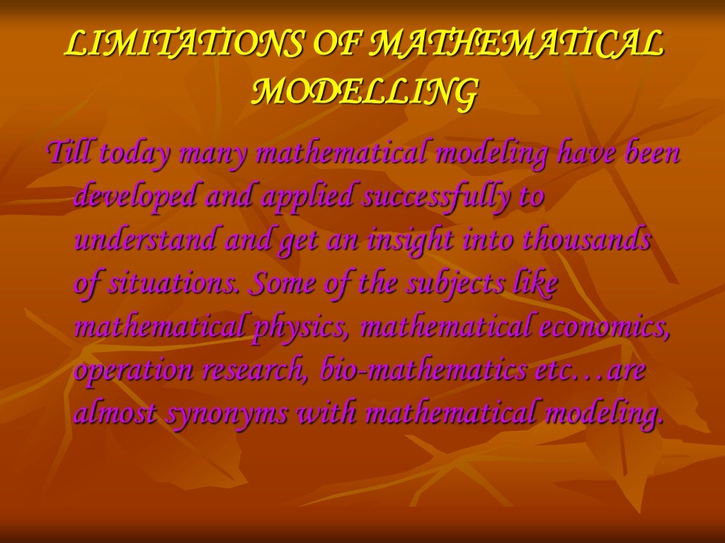 Mathematical Modelling