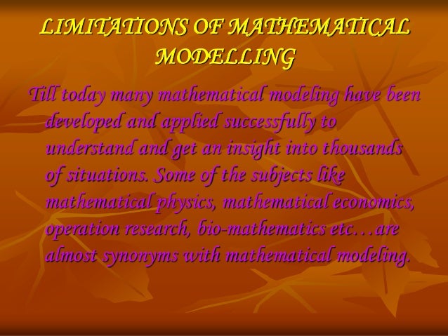 Mathematical modelling