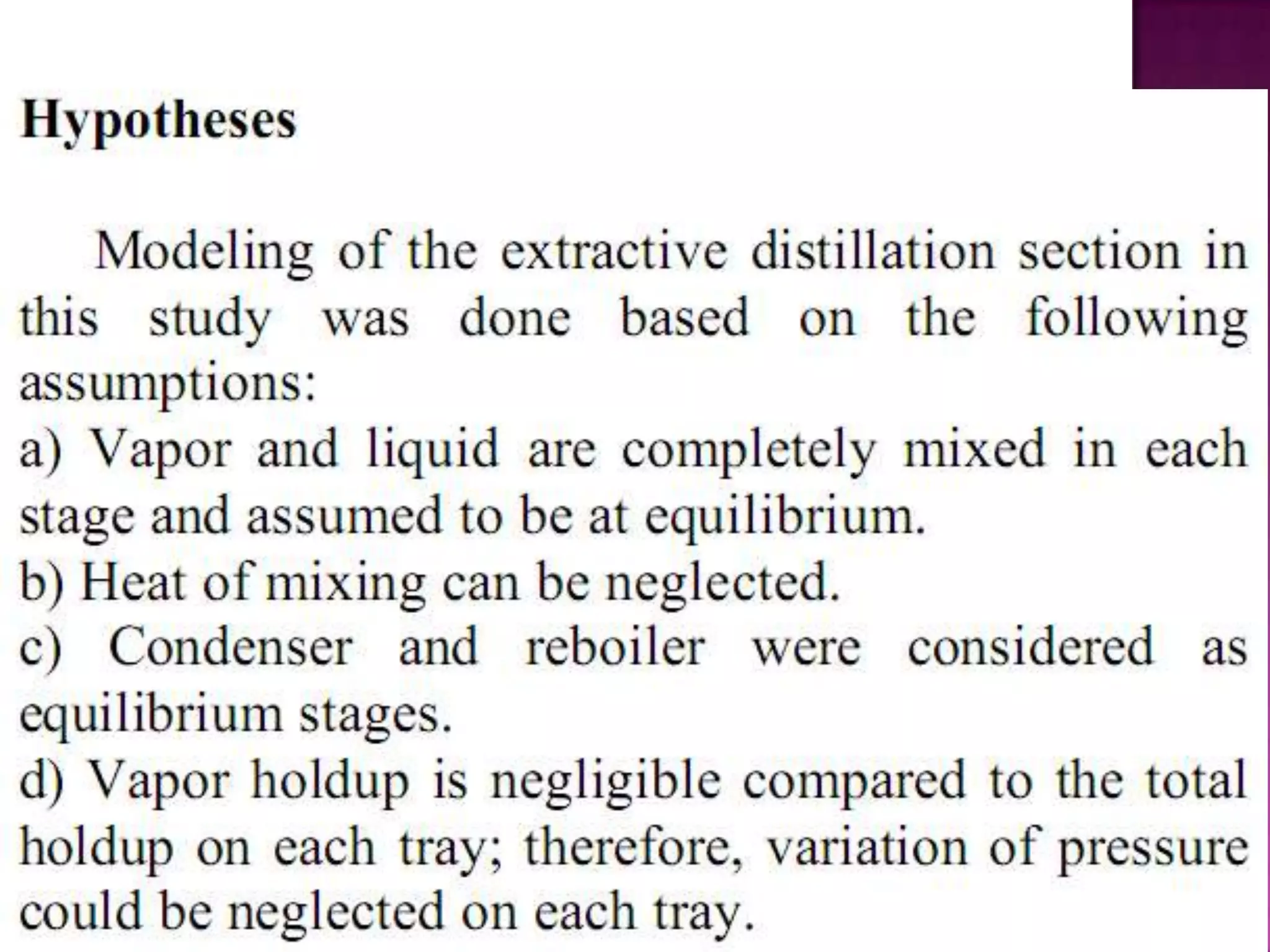 Mathematical Modelling Of Extractive Distillation Pptx