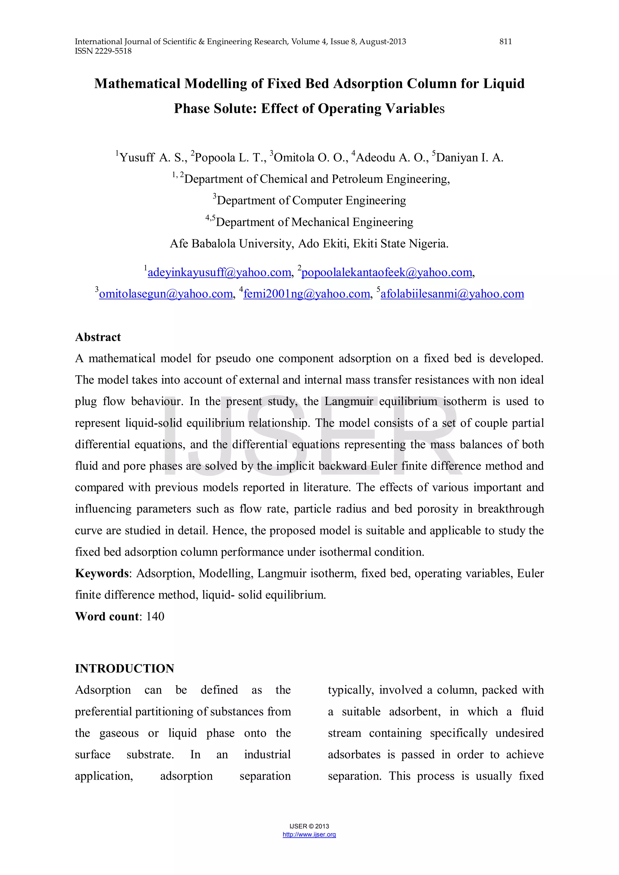 Mathematical Modelling of Fixed Bed Adsorption Column.pdf