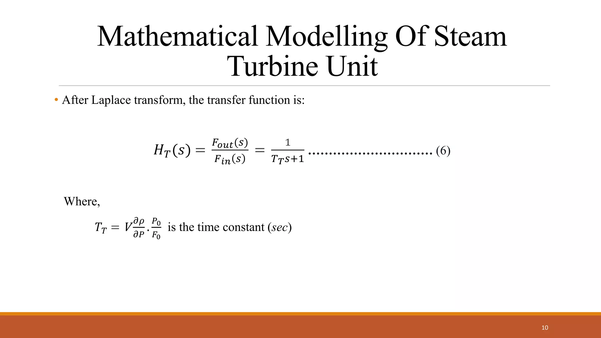 Mathematical modelling of steam turbine | PPTX