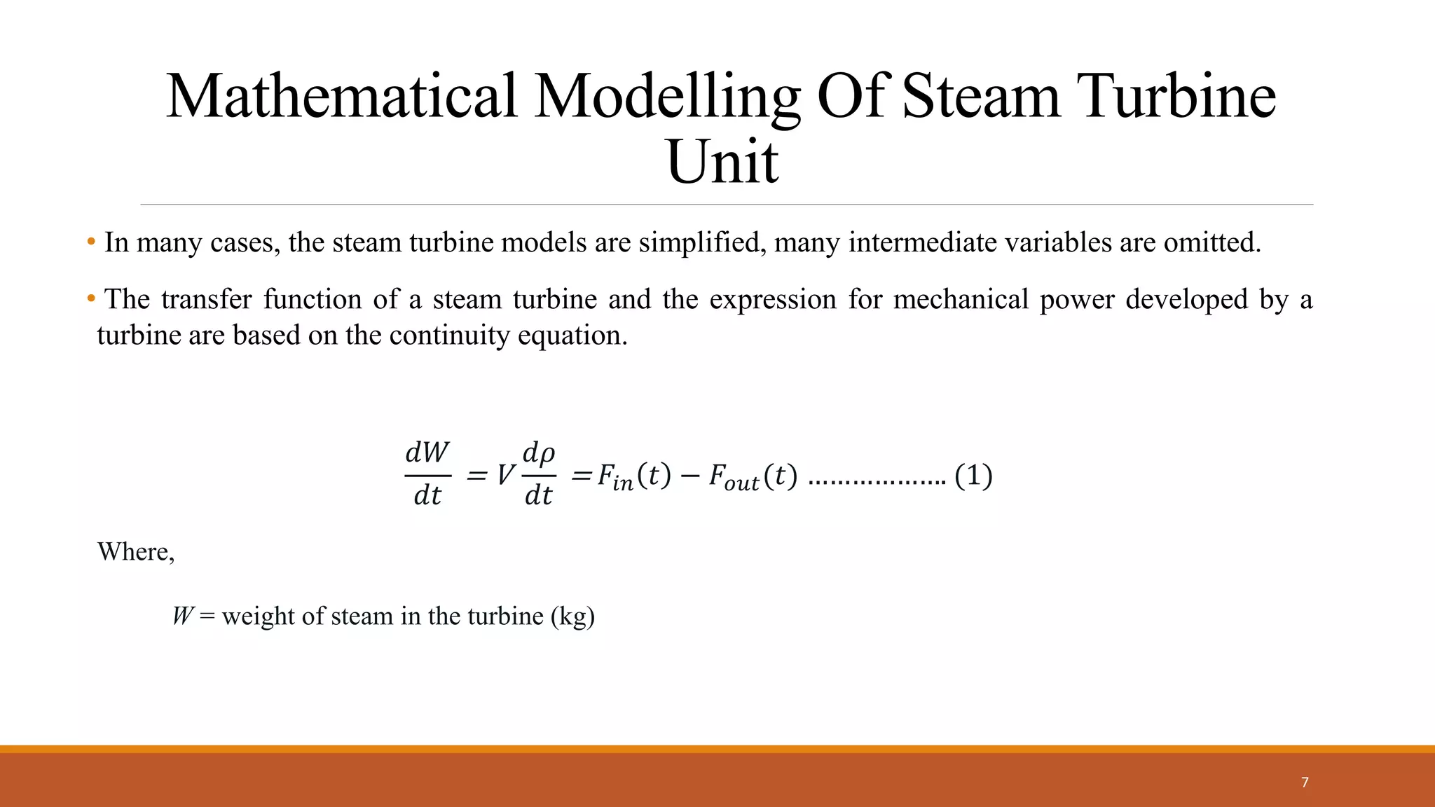 Mathematical modelling of steam turbine | PPTX