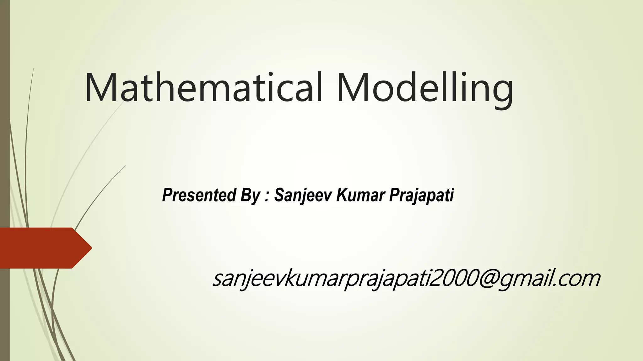 Mathematical Modelling Ppt Pptx