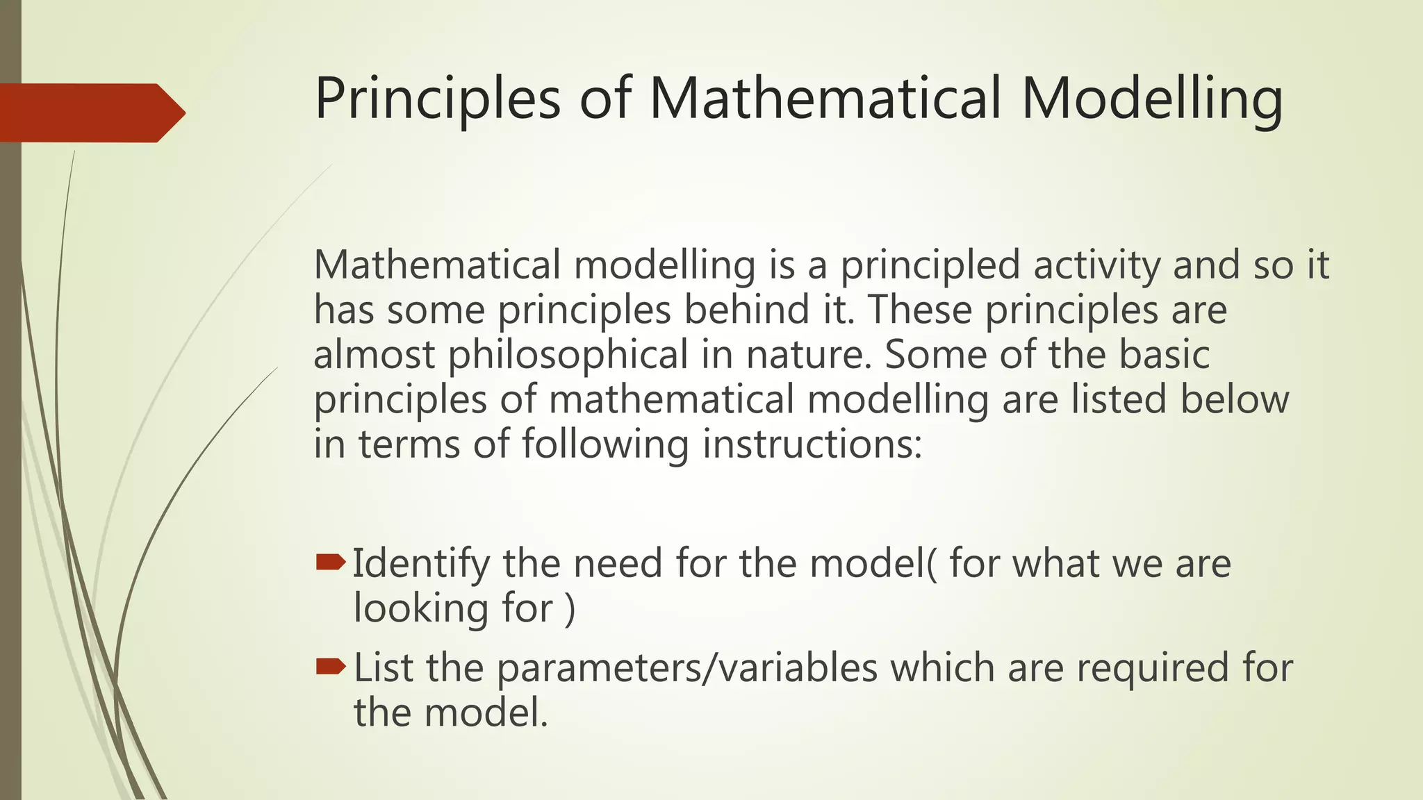 Mathematical modelling ppt | PPTX