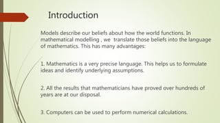 Mathematical modelling ppt | PPTX