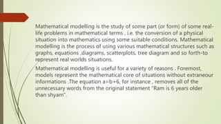 Mathematical modelling ppt | PPTX