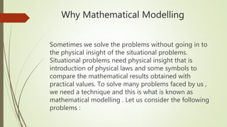 Mathematical modelling ppt | PPTX